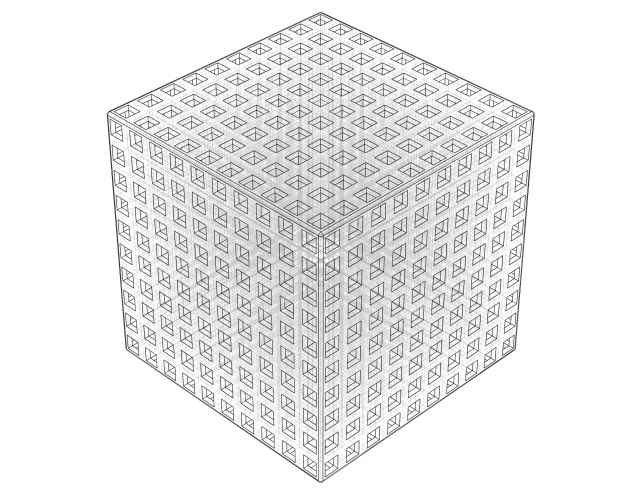 Simple Cubic Lattice Structure 3D Print Model in Mathematical art 3DExport