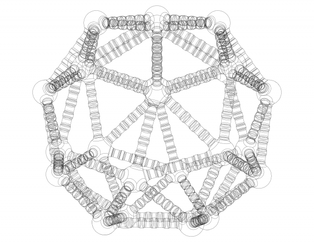 Snub Cube Structures with Atoms 3D Print Model in Mathematical art 3DExport