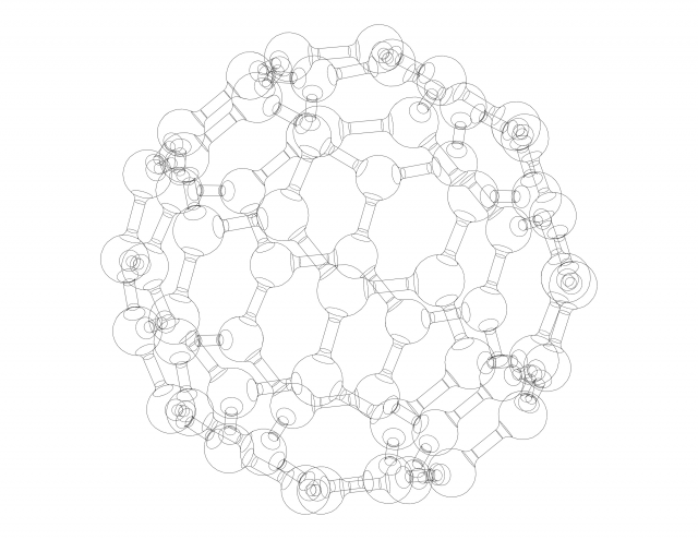 Truncated Icosahedron with Atoms 3D Print Model in Mathematical art ...