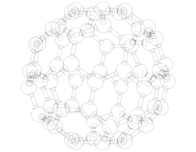 Truncated Icosahedron with Atoms 3D Print Model in Mathematical art ...