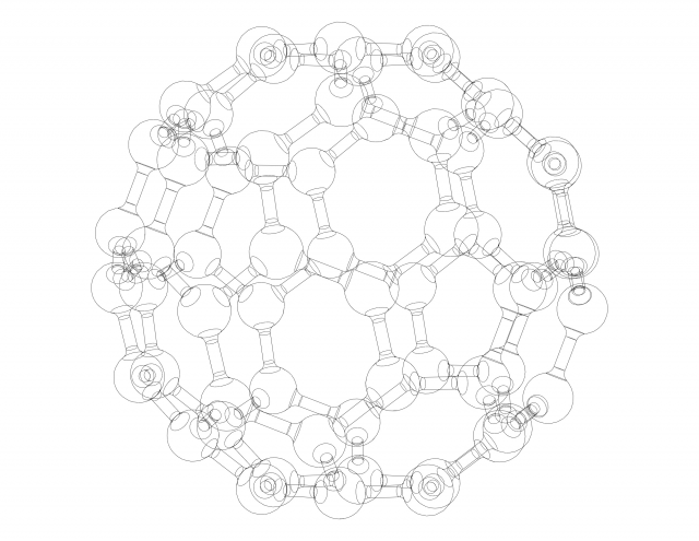 Truncated Icosahedron with Atoms 3D Print Model in Mathematical art ...