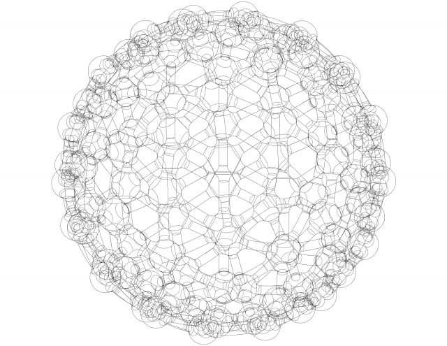 Geodesic Structure with Atoms 3D Print Model in Mathematical art 3DExport