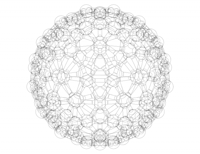 Geodesic Structure with Atoms 3D Print Model in Mathematical art 3DExport