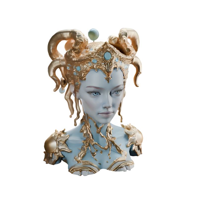 Mystical Queen Collection - Royal Fantasy Figurines 3D Print Model in ...