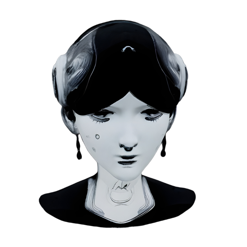 Cyberpunk Era Ladies Collection - Retro-Futuristic Character Busts 3D Print Model in Toys 3DExport