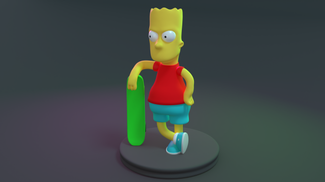 Bart Simpson 3D Print Model 3D Print Model in Child 3DExport