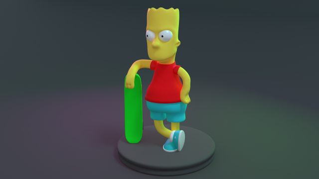 Bart Simpson 3D Print Model 3D Print Model in Child 3DExport