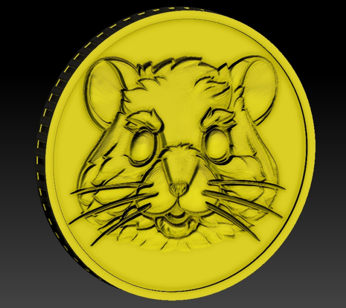 Hamster Kombat Coin 3D Print Model in Coins and Badges 3DExport