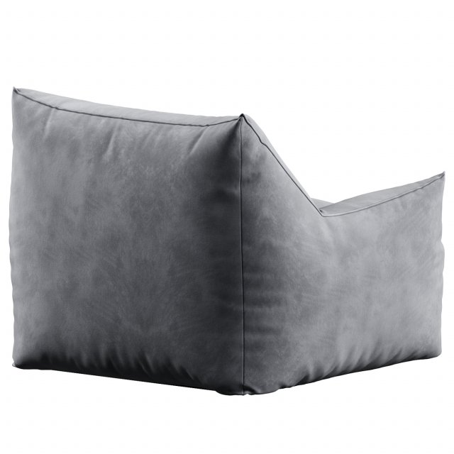 Ehlen Modern Velveteen Bean Bag Chair with Armrests 3D Model in Other ...