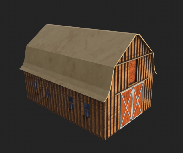Barn 3D Model in Buildings 3DExport