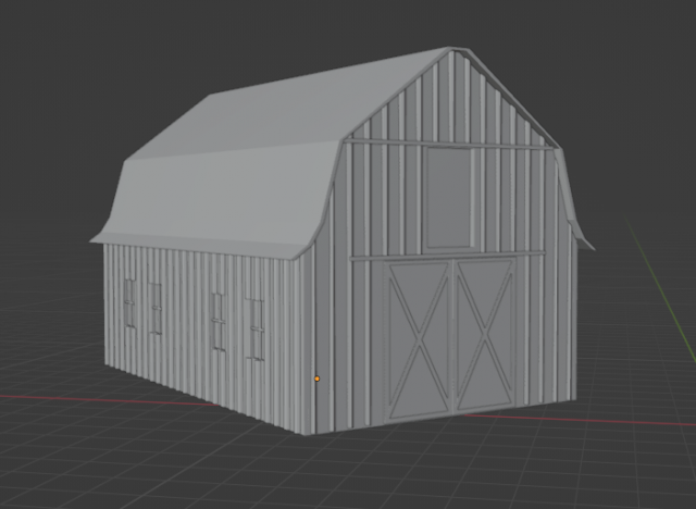 Barn 3D Model in Buildings 3DExport