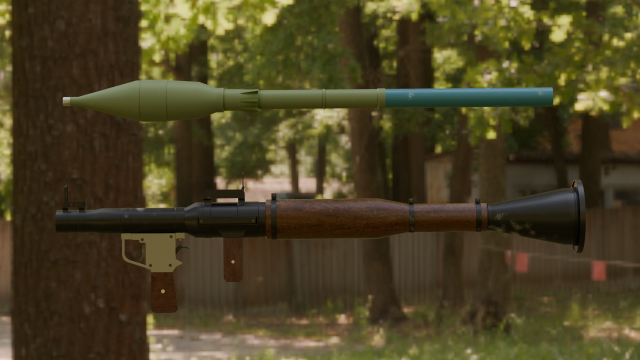 RPG-7 LOW-POLY ROCKET LAUNCHER GAME READY ASSET 3D Model in Rocket ...