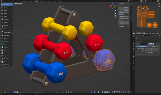 Fitness Weights Stack with Fitness Weights 3D Model in Sports Equipment ...