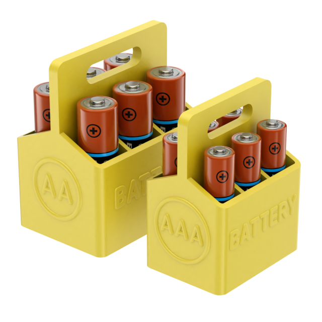 Printable Battery Holder 3D Print Model in Office 3DExport