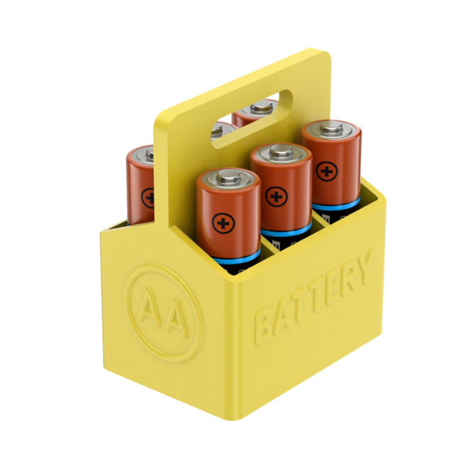 Printable Battery Holder 3D Print Model in Office 3DExport