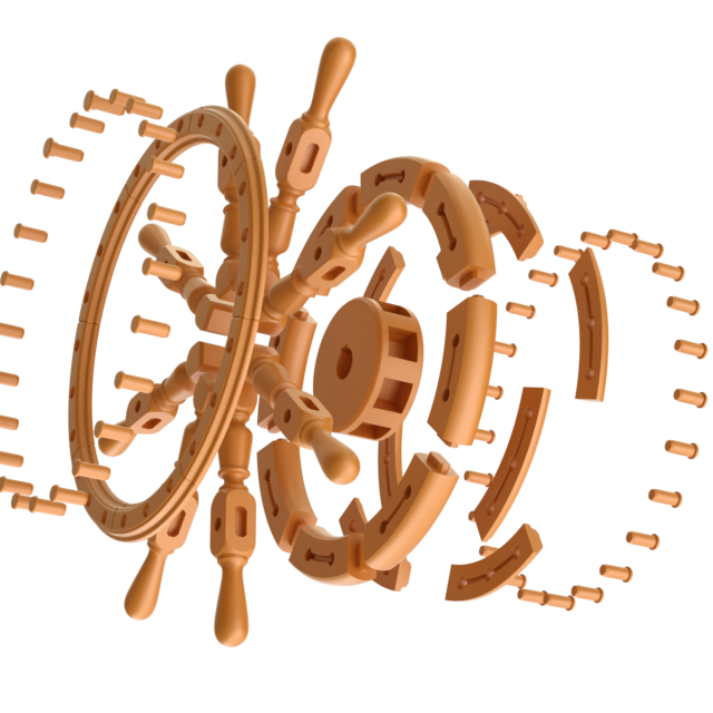Printable Ship Wheel 3D Print Model in Toys 3DExport