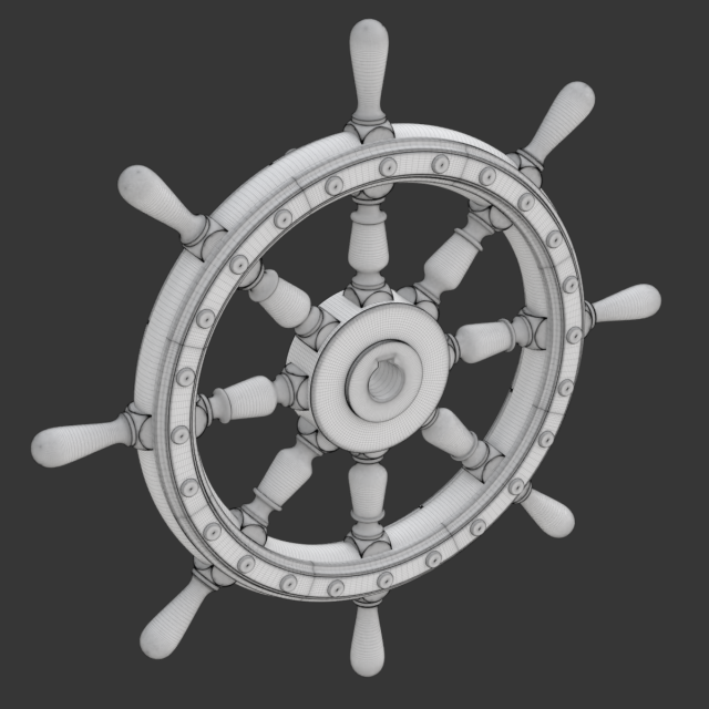 Printable Ship Wheel 3D Print Model in Toys 3DExport