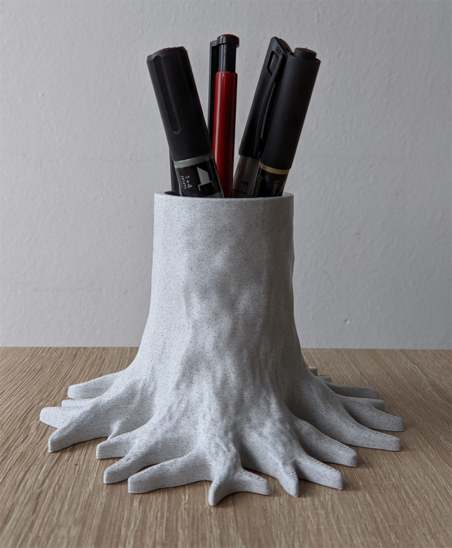 Stump Pencil Holder 3D Print Model in Office 3DExport