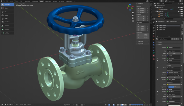 Industrial Valve 3D Model in Parts 3DExport
