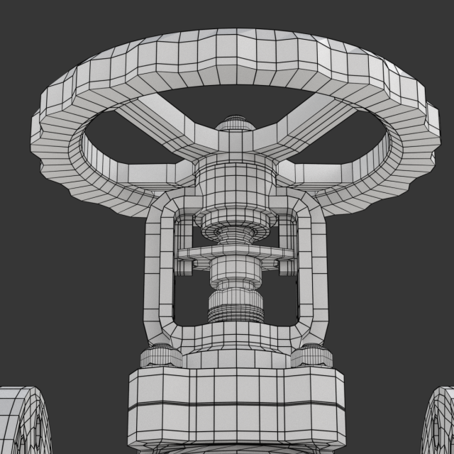 Industrial Valve 3D Model in Parts 3DExport