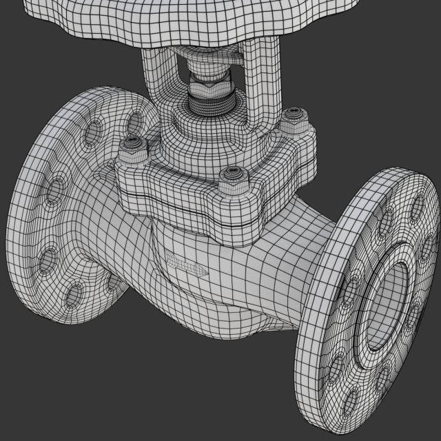 Industrial Valve 3D Model in Parts 3DExport