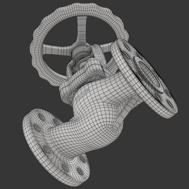 Industrial Valve 3D Model in Parts 3DExport