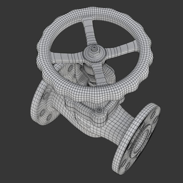 Industrial Valve 3D Model in Parts 3DExport