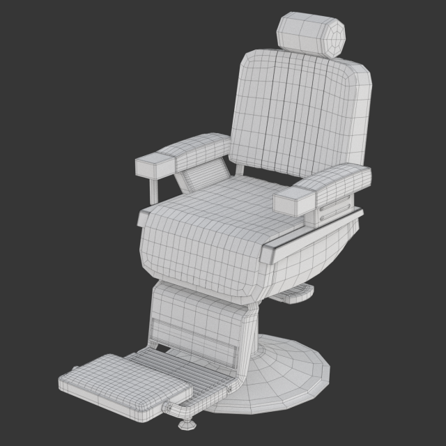 Barber Chair 3D Model in Chair 3DExport
