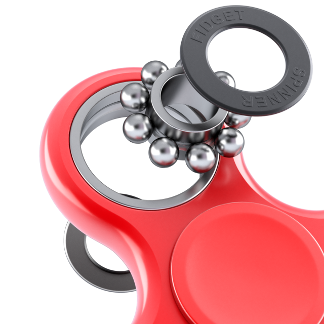 Red Fidget Spinner 3D Model in Toys 3DExport