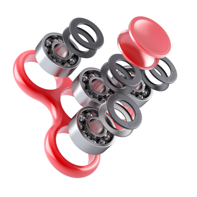 Red Fidget Spinner 3D Model in Toys 3DExport