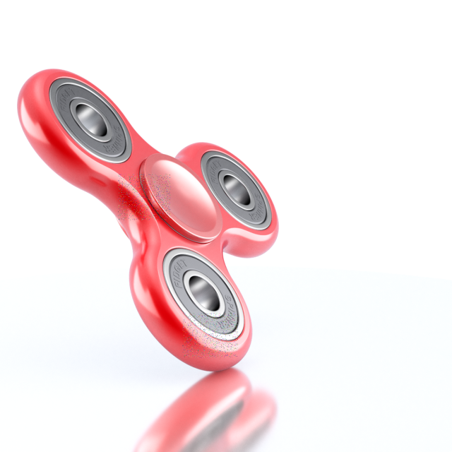 Red Fidget Spinner 3D Model in Toys 3DExport