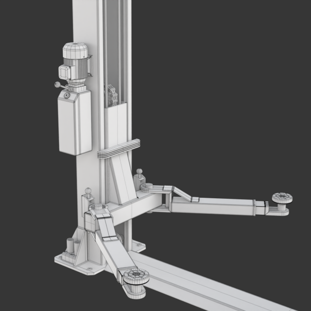 Car Lift 3D Model in Machines 3DExport