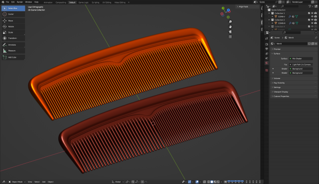 Comb 3D Model in Other 3DExport