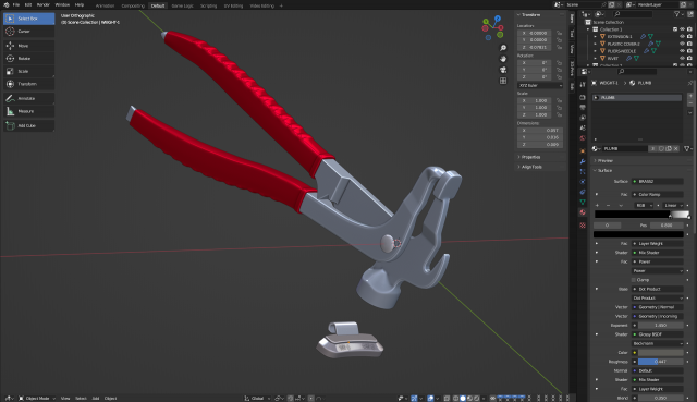 Wheel Balancing Weight Pliers 3D Model in Tools 3DExport