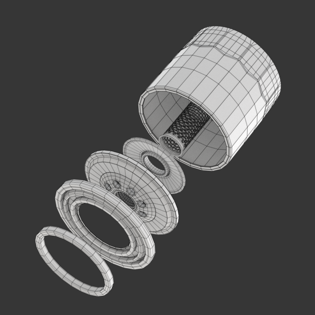 Oil Filter 3D Model in Parts 3DExport