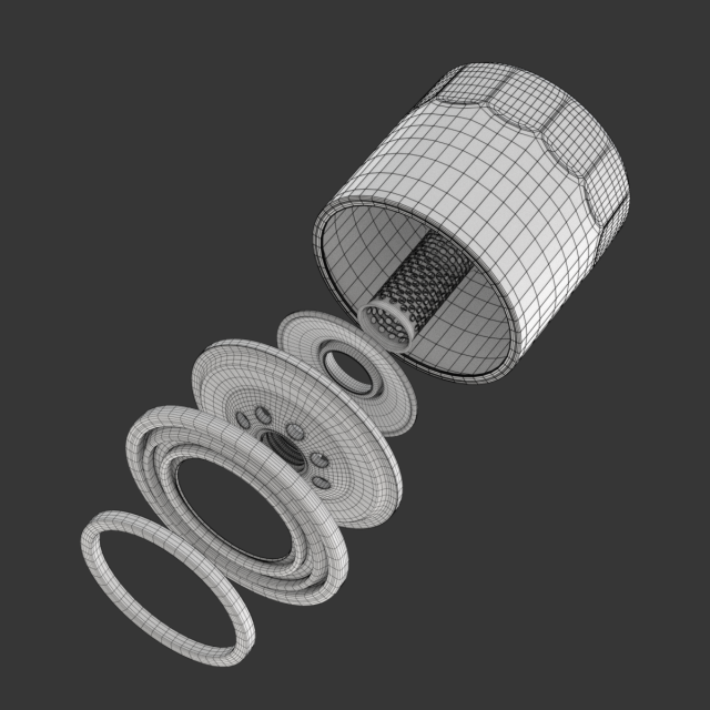 Oil Filter 3D Model in Parts 3DExport