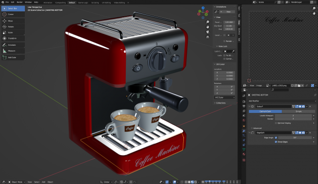 Coffee Machine 3D Model in Household Appliances 3DExport