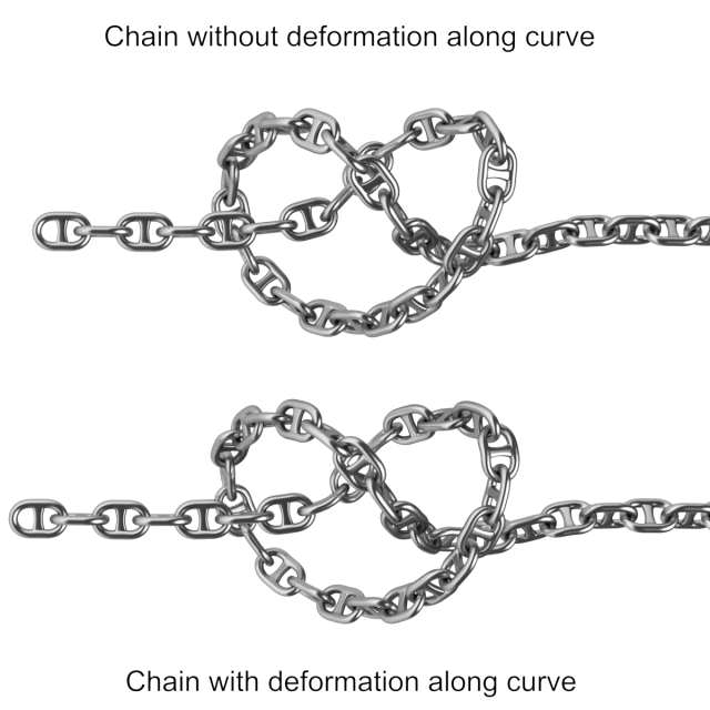 Editable Chains 3D Model in Parts 3DExport