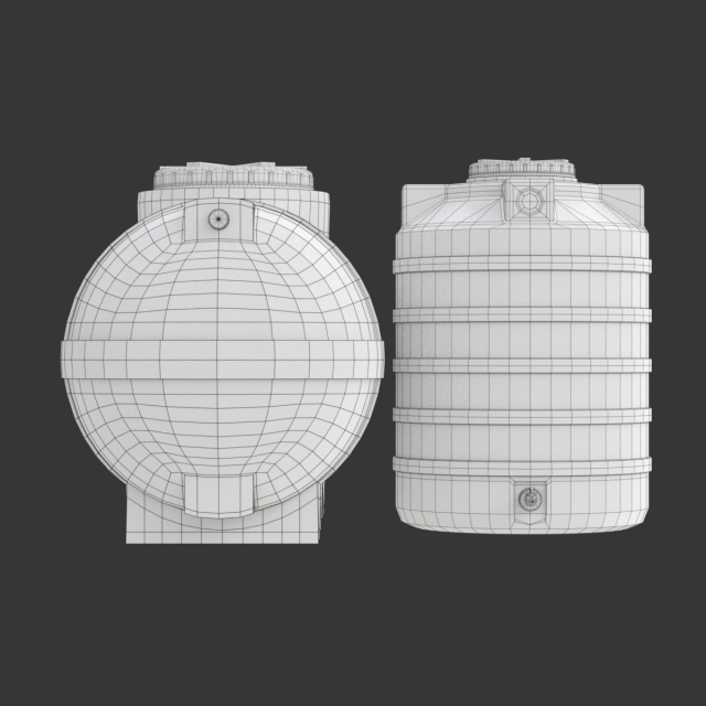 Plastic Water Storage Tanks 3D Model in Parts 3DExport