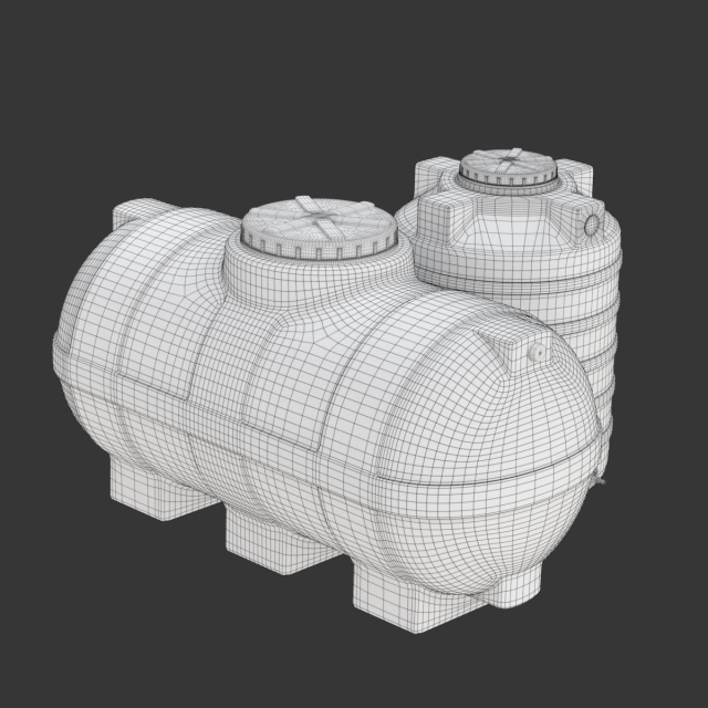 Plastic Water Storage Tanks 3D Model in Parts 3DExport