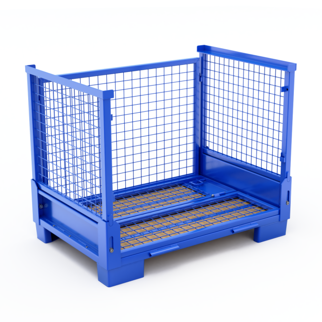 Collapsible Transportation Box Pallet 3D Model in Shipping Containers ...