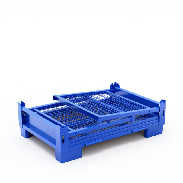 Collapsible Transportation Box Pallet 3D Model in Shipping Containers ...