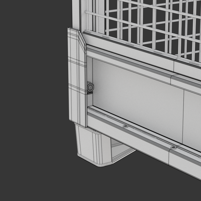 Collapsible Transportation Box Pallet 3D Model in Shipping Containers ...