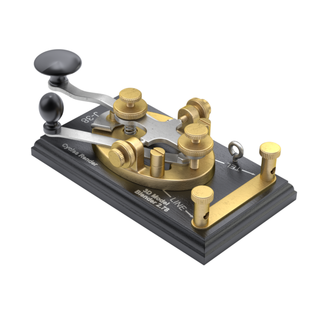 Morse Code Telegraphy Device 3D Model in Phone and Cell Phone 3DExport