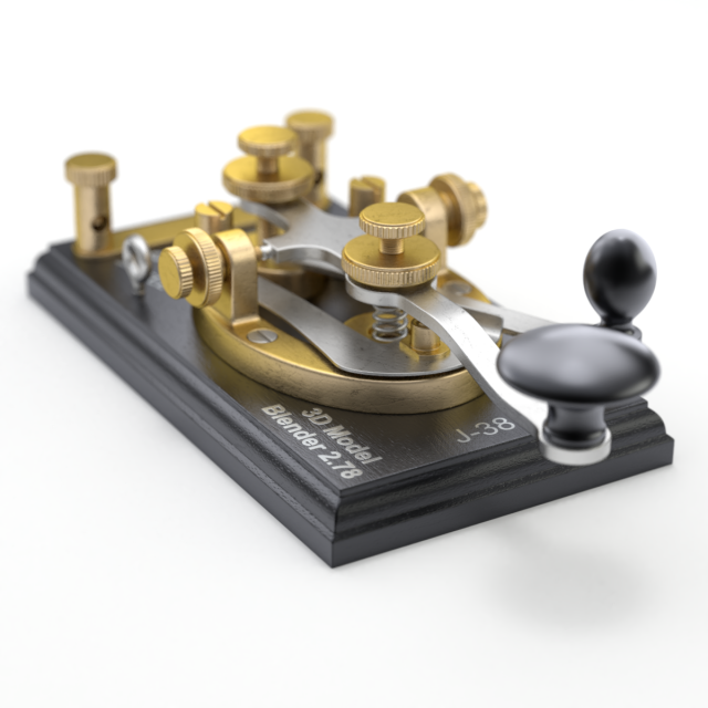 Morse Code Telegraphy Device 3D Model in Phone and Cell Phone 3DExport