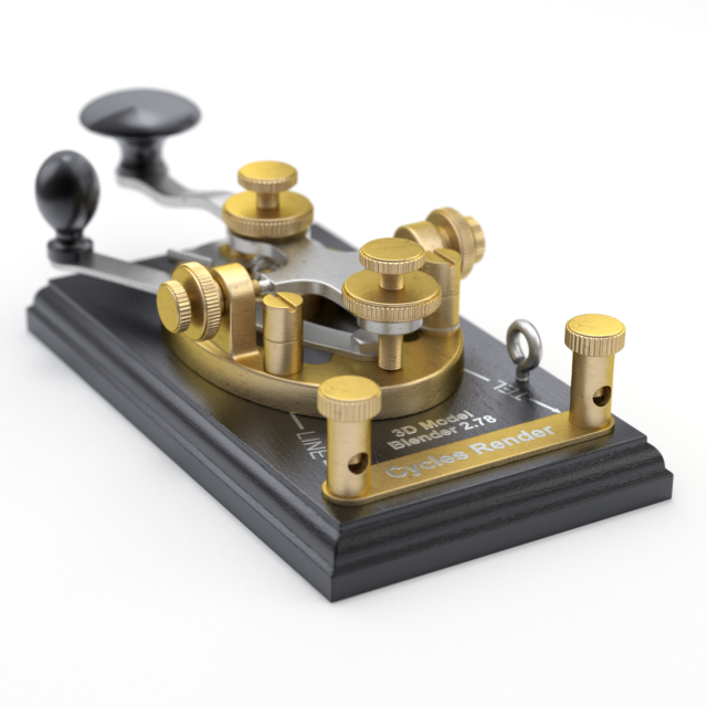 Morse Code Telegraphy Device 3D Model in Phone and Cell Phone 3DExport