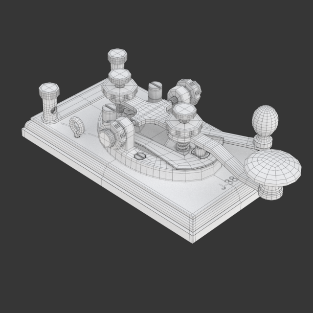Morse Code Telegraphy Device 3D Model in Phone and Cell Phone 3DExport