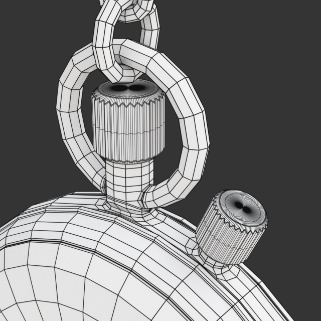 Stop Watch 3D Model in Jewellery 3DExport