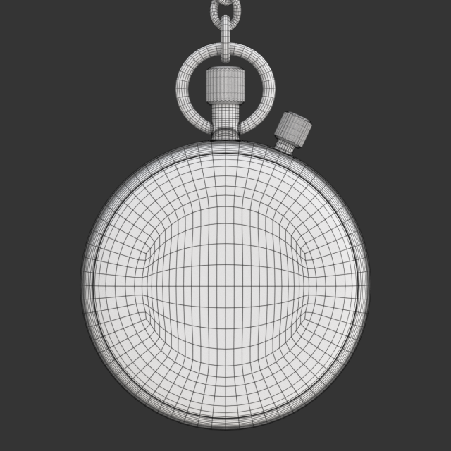 Stop Watch 3D Model in Jewellery 3DExport