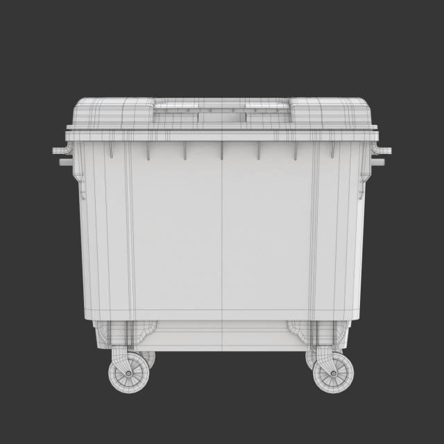 Trash Container 3D Model in Parts 3DExport